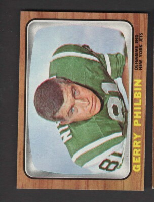 1966 TOPPS FB #98 GERRY PHILBIN/JETS EX/MT | eBay