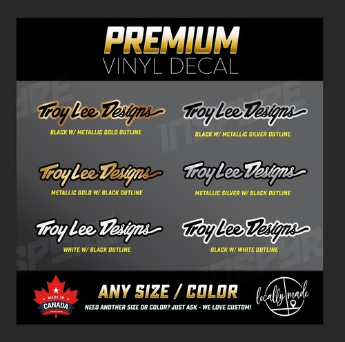 Troy Lee Designs Gloss Printed Vinyl Decal Sticker 2-24", MOTO MX BIKE ...