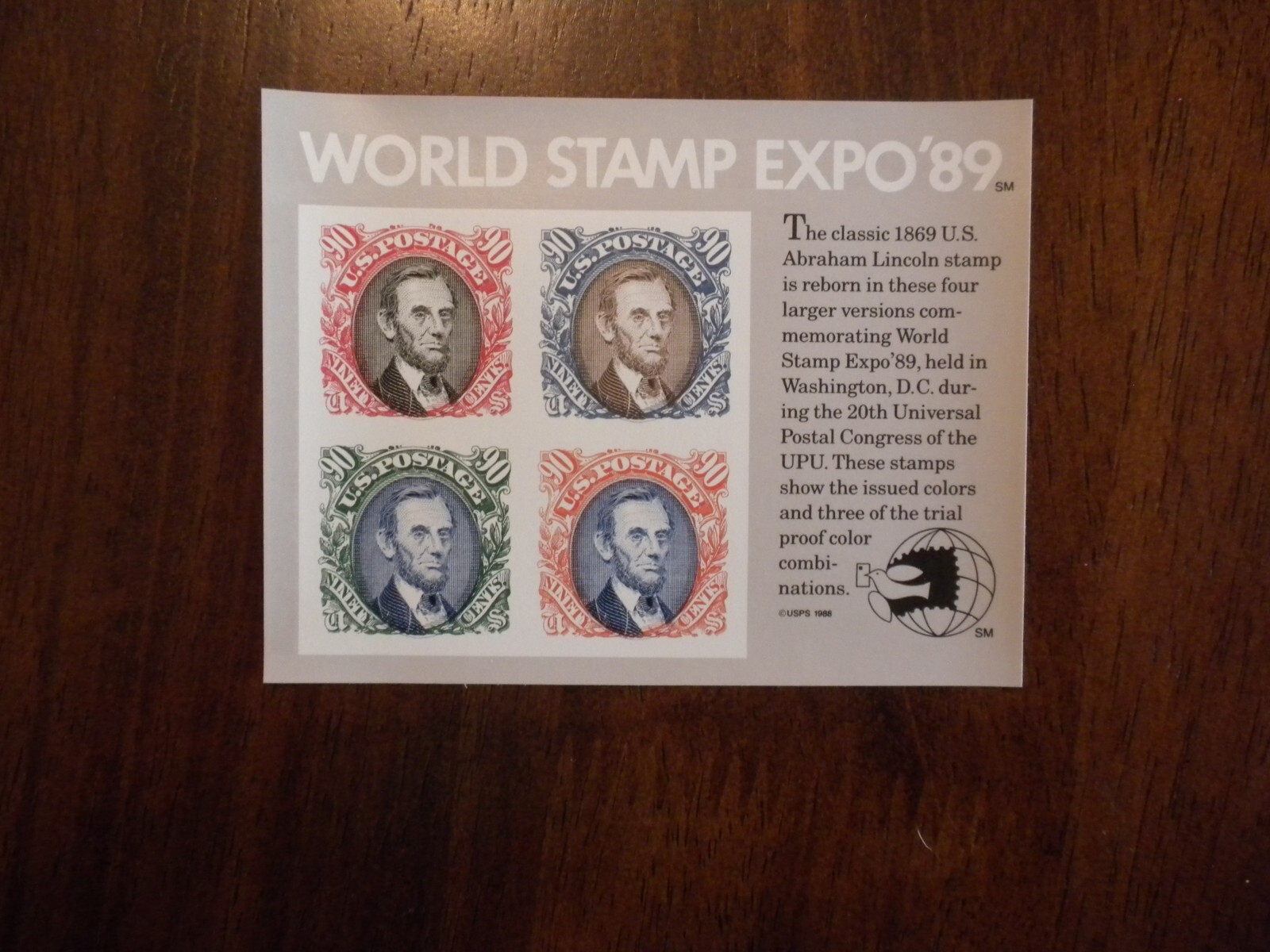 US SCOTT # 2433 WORLD STAMP EXPO' 89 SOUVENIR SHEET NH OG | eBay