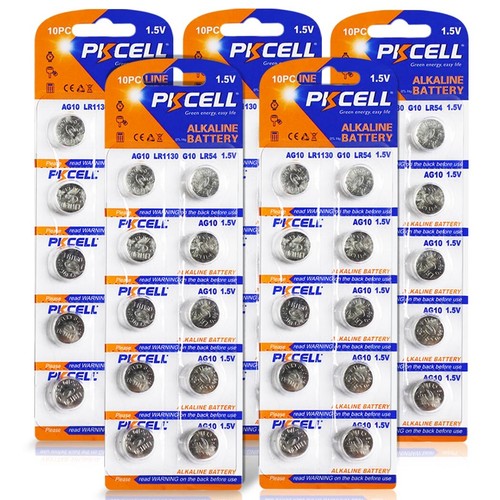 50x LR1130 AG10 LR54 389A 1.5V Alkaline Calculator, Watch Batteries ...
