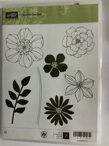 Stampin Up SECRET GARDEN Stamp Set Retired Floral Cling Rubber Stamp ...