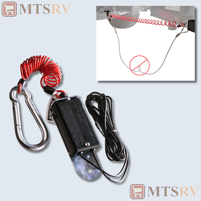 Fastway ZIP 4' Coiled Trailer Breakaway Cable & 12V DC Switch - 80-00 ...