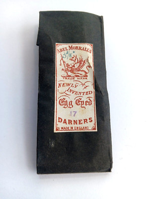 Abel Morral's Newly Invented Egg Eyed Darners Large Sewing Needles ...