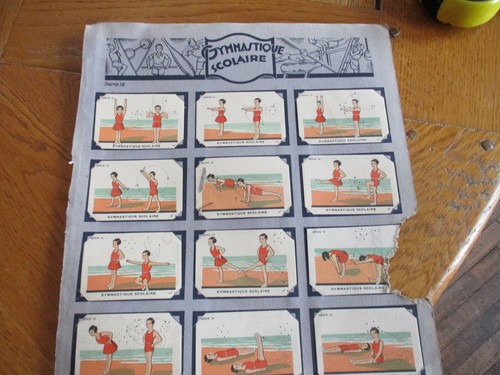planche de 12 images "série ix Gymnastique scolaire "joseph MILLIAT ...