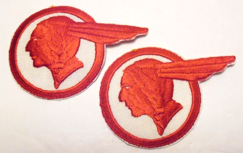 VINTAGE *PONTIAC INDIAN CHIEF LOGO* CAR TRUCK 3.5" *2 CLOTH PATCH ...