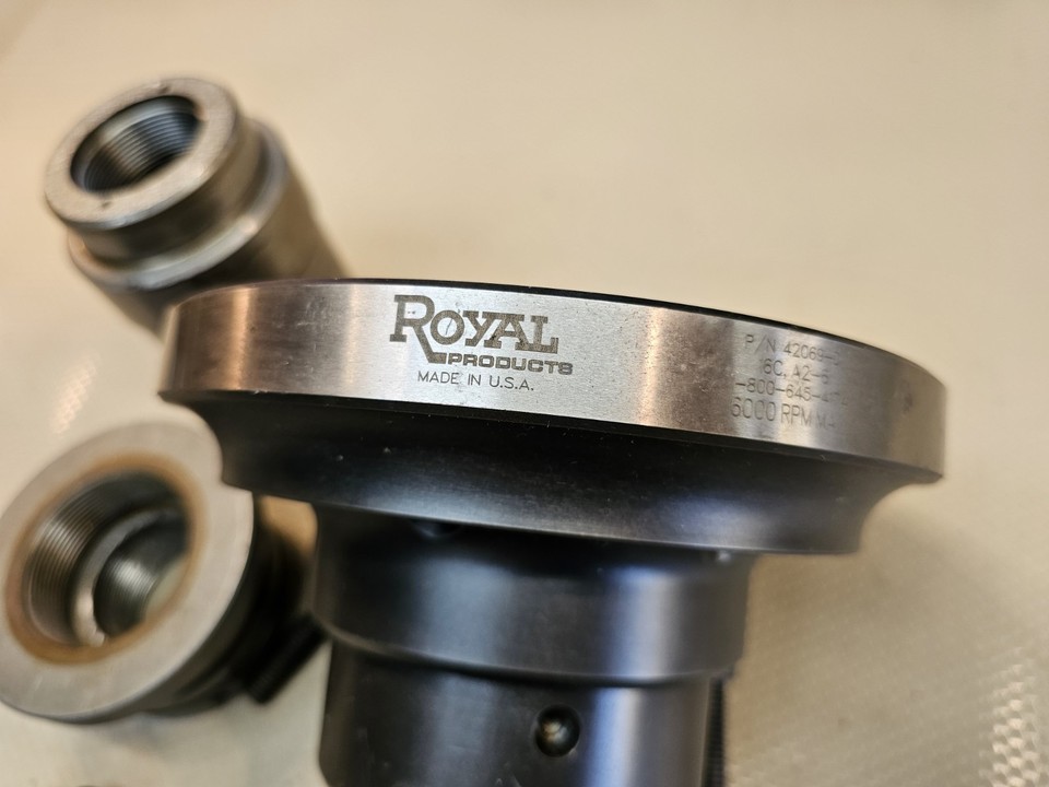 ROYAL 16C COLLET CHUCK A2-6 SPINDLE NOSE P/N 42069 J MAX RPM 6000 ...