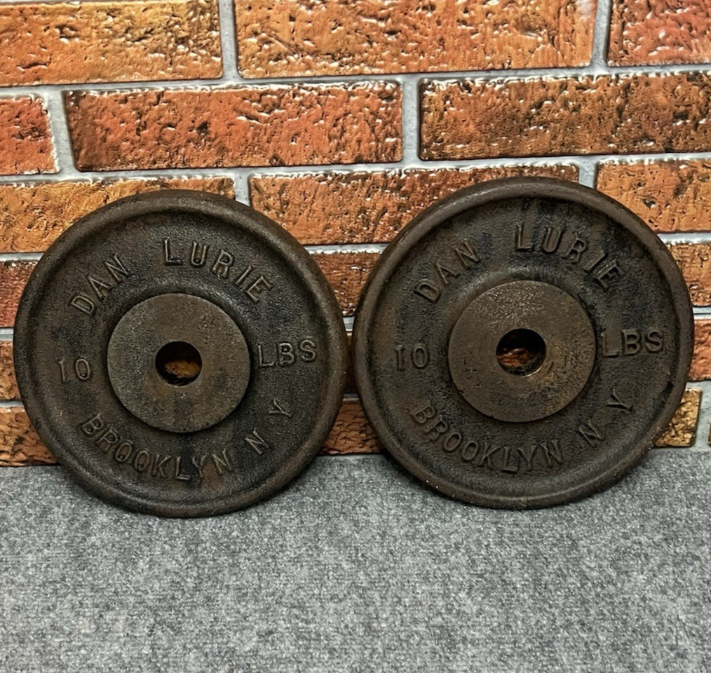 Vintage Dan Lurie 10 lb. Standard 1" Hole Weight Plates Brooklyn N.Y ...