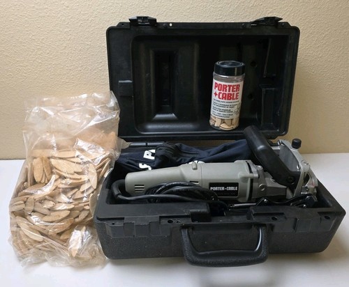 Porter Cable 557 Plate Joiner Biscuit Tool w/Case+Biscuits 7.5A 10000 ...