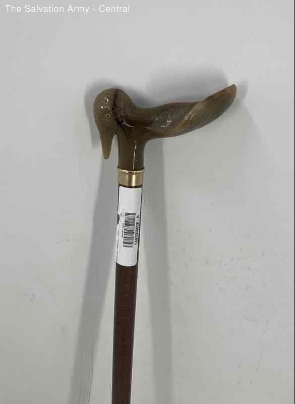 Brown Handmade Carved Straight Wooden Bird Handle Walking Cane | eBay