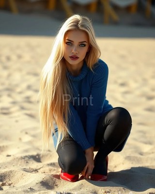 Blonde Girl Model Photo Risque 8x10 Art Print N25 | eBay