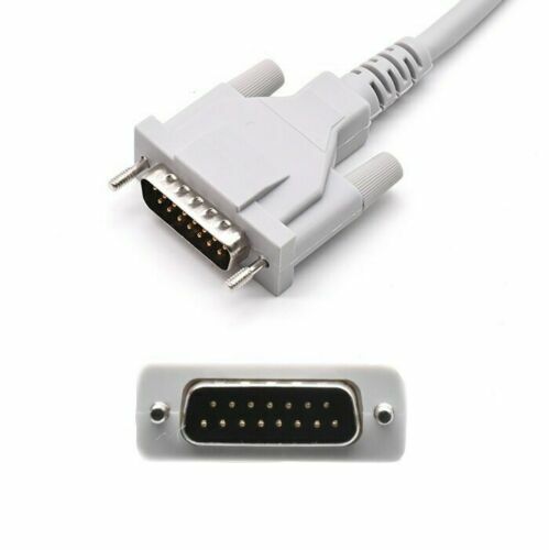 Schiller AT3, AT6, AT5, AT60, C6, CS6 15 pin 10 Leads Banana EKG Cable ...