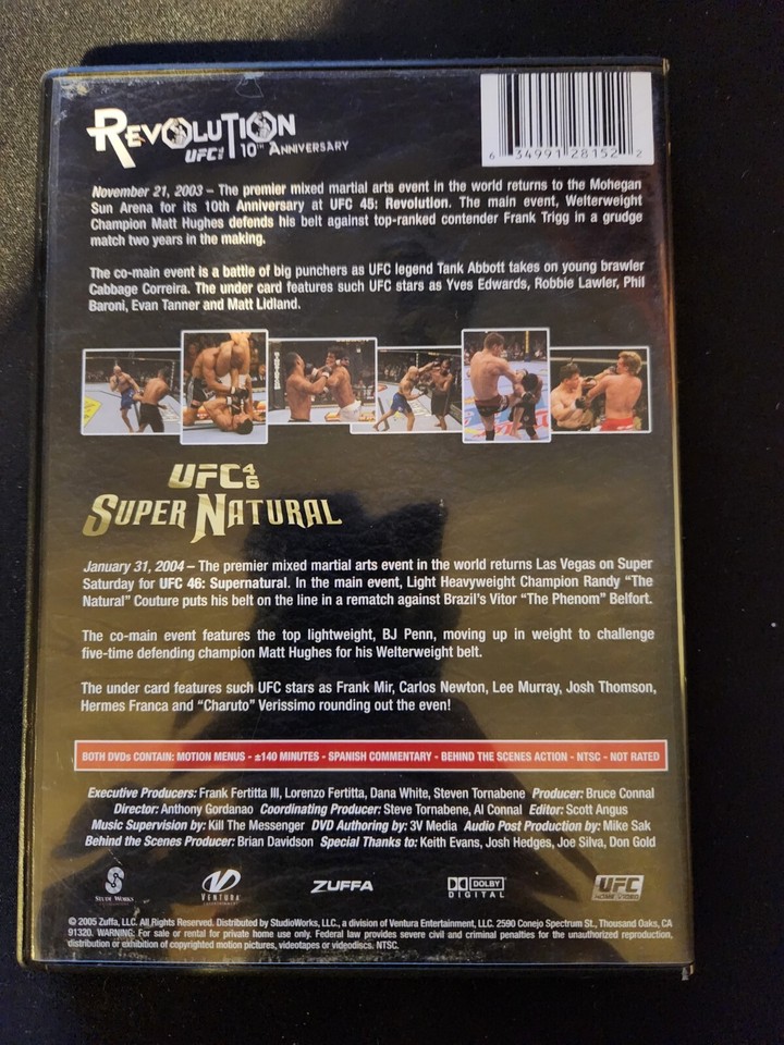 UFC 45 UFC 46 (DVD, 2-Disc Set) Mixed Martial Arts 634991281522| eBay