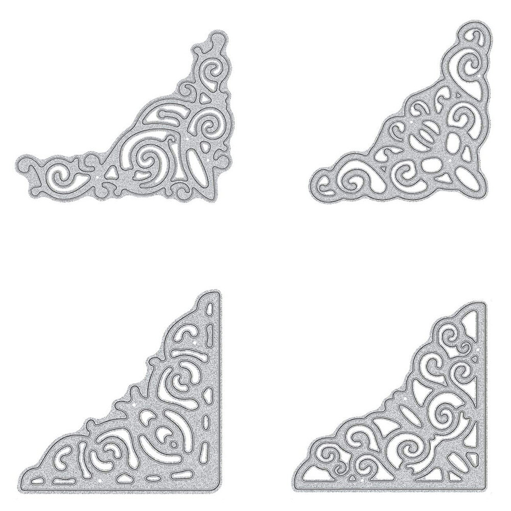 Lace Corner Metal Cutting Dies Scrapbook Paper Craft Mould Blade Punch ...