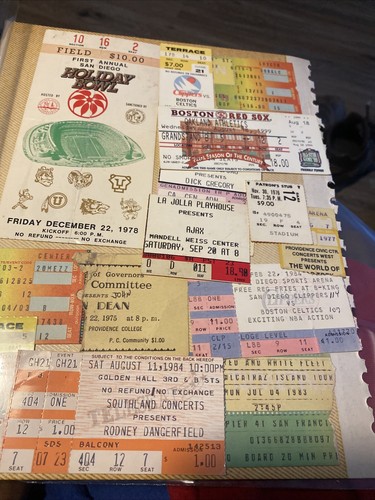 Lot Of Classic Rock Concert Tickets / Sports /Comedy/Celtics / Grateful ...