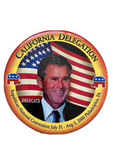 2000 Republican National Convention George W. Bush 4" California ...