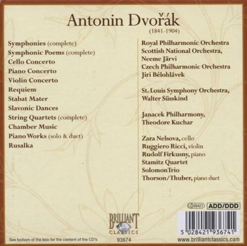 Antonin Dvorak Masterworks (CD) Box Set (US IMPORT) | eBay