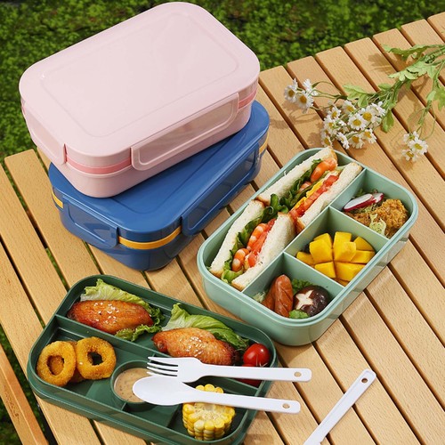 Food-grade Plastic Lunch Box Double-layer Container 2000ml Double ...