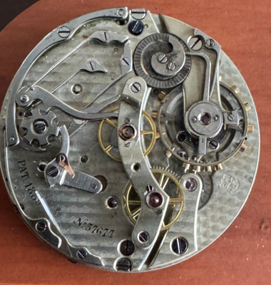 VINTAGE 44MM MEYLAN ? CHRONOGRAPH POCKET WATCH MOVEMENT FOR PARTS PAT ...