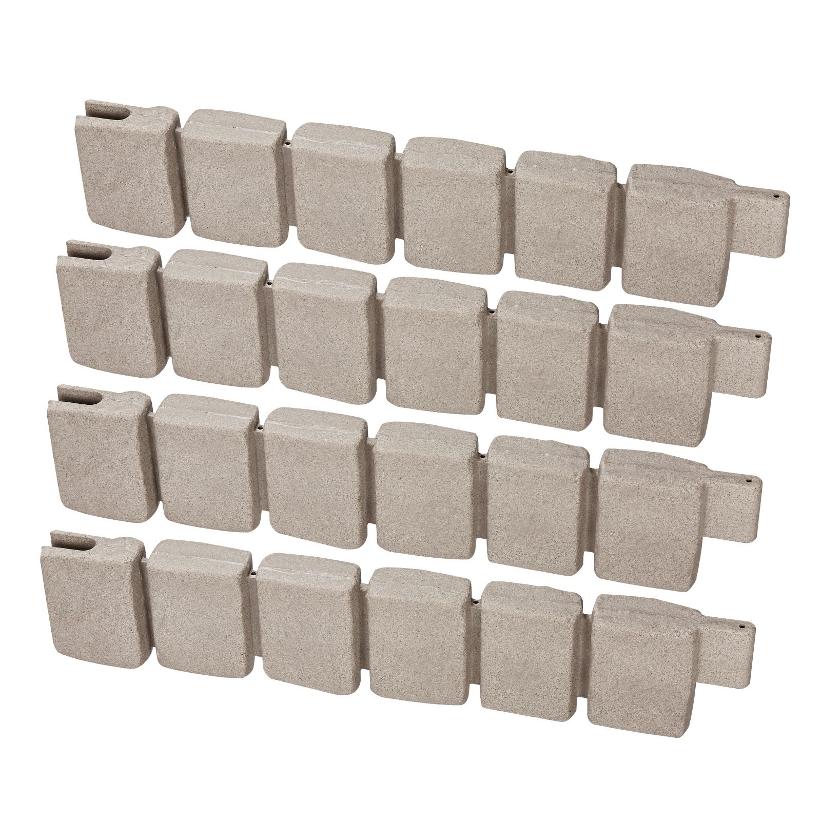 VEVOR Faux Stone Landscape Edging; 47.2 x 9 in Realistic Lawn Edging ...