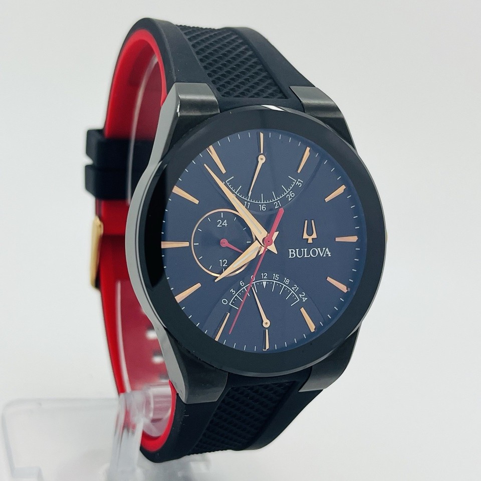 Bulova Latin Grammy Men's Steel Sapphire Crystal 41mm Black Dial Watch ...