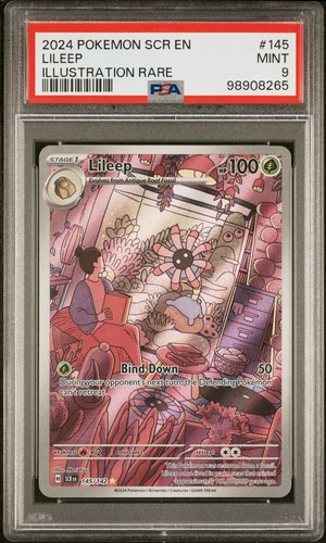 2024 POKEMON SCR EN-STELLAR CROWN ILLUSTRATION RARE #145 LILEEP PSA 9 ...
