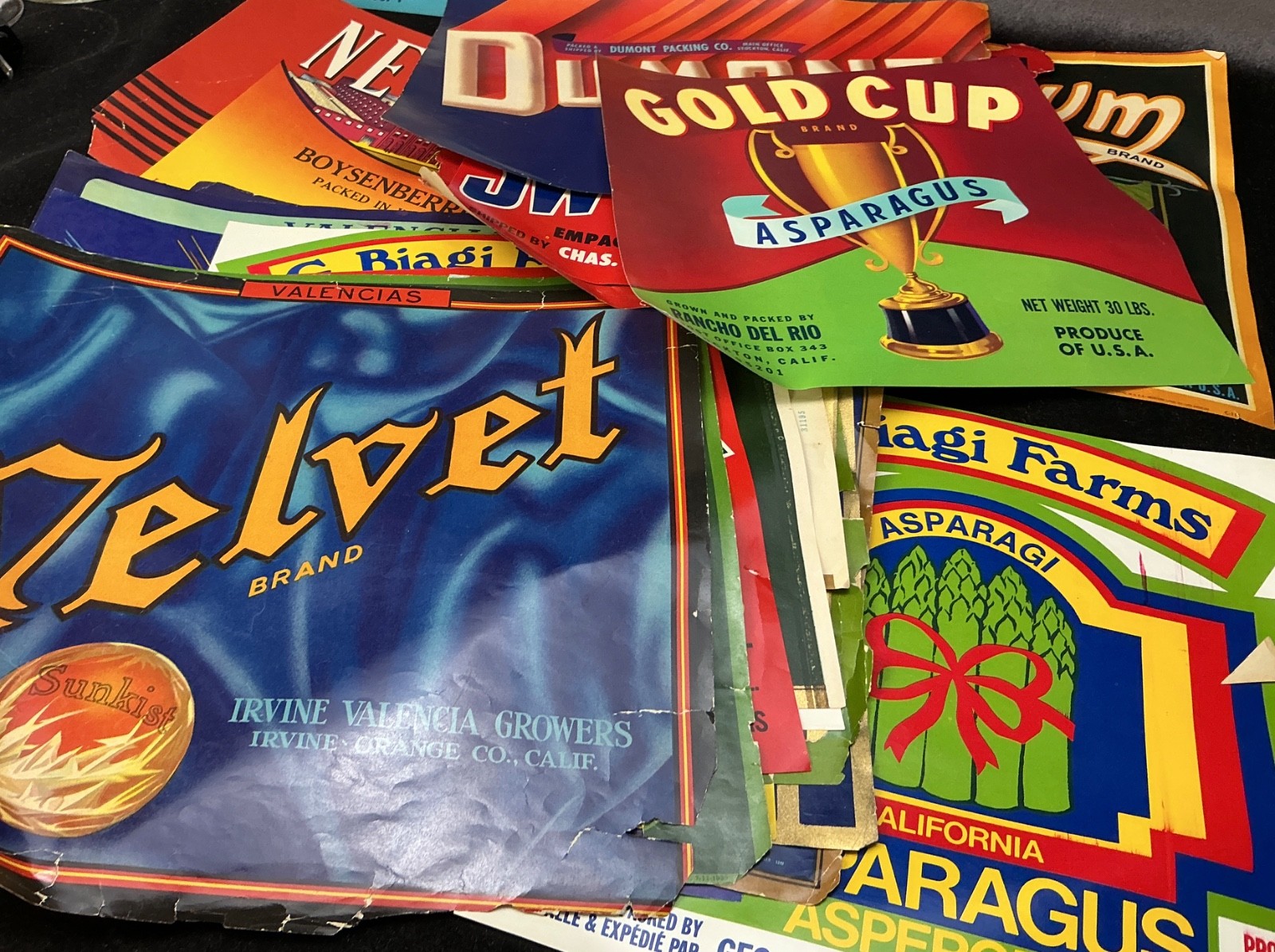 Lot of Over 20 Crate Labels Orange, Beans, Beets, ETC ALL VINTAGE | eBay