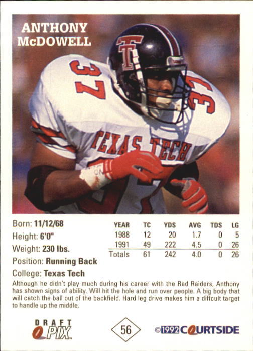 1992 Courtside #56 Anthony McDowell | eBay