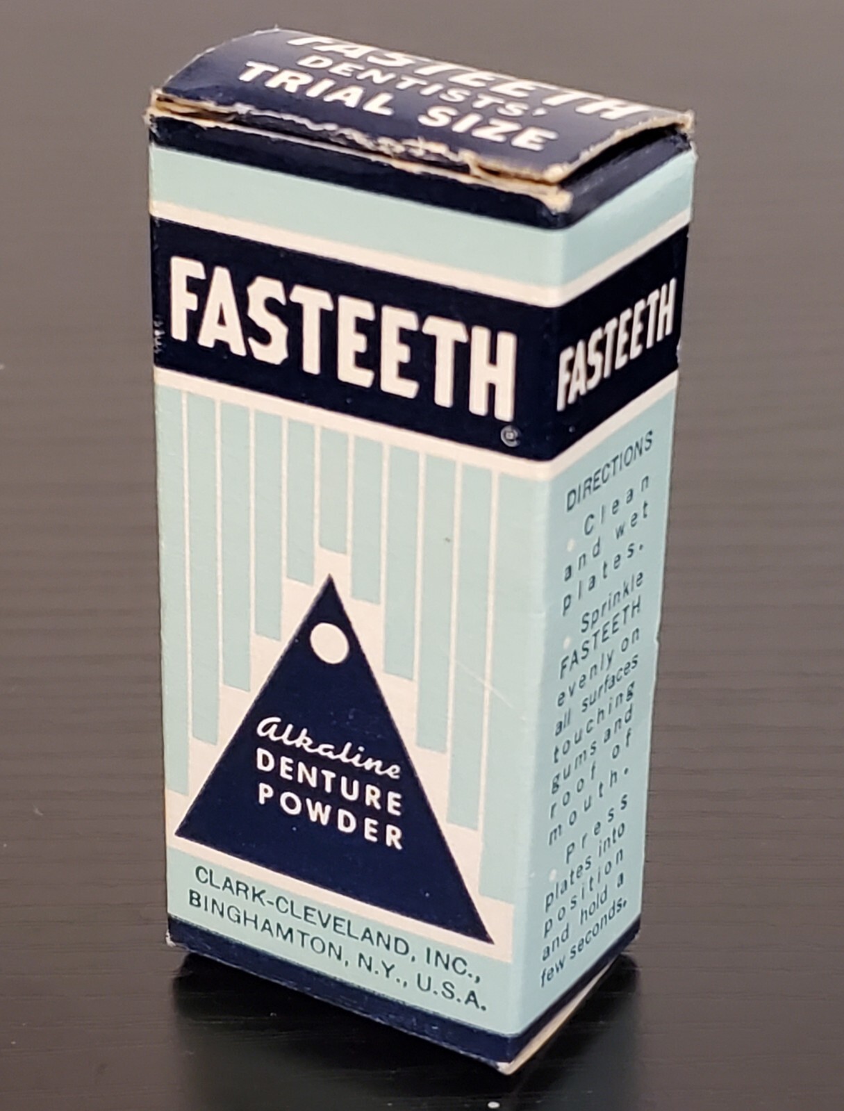 Vintage Fasteeth Denture Alkaline Adhesive Powder - New Old Stock | eBay