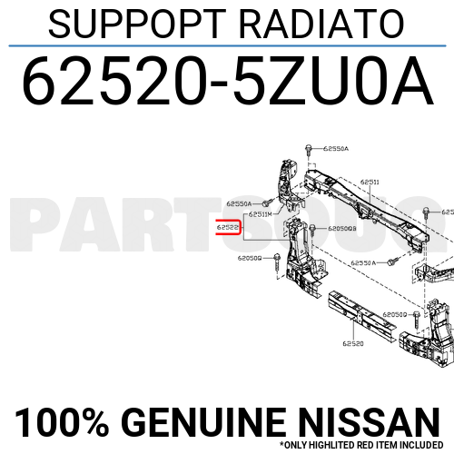 625205ZU0A Genuine Nissan SUPPOPT RADIATO 62520-5ZU0A | eBay