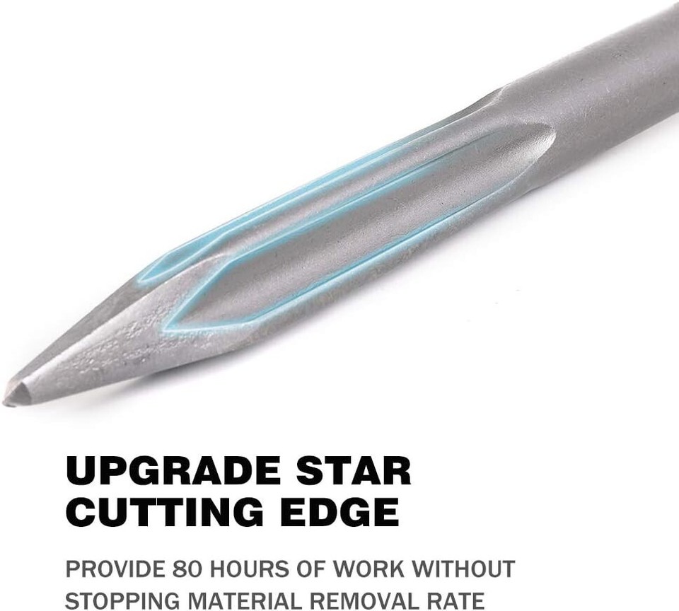 Monkey King Bar 16" Hex Chisel Self-Sharpening Point Bit 30mm Shank ...