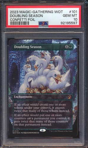 Mtg Doubling Season Confetti #101 FOIL Anime Borderless psa 10 gem mt ...