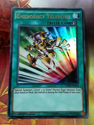 Yugioh Emergency Teleport Ultra Rare HSRD-EN054 1st Ed Lightly Played ...