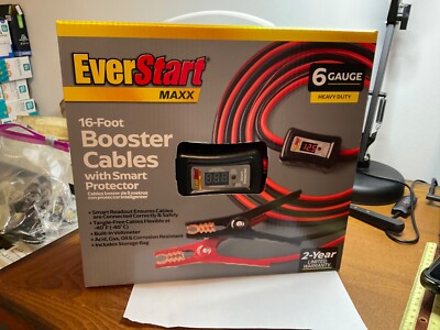 EVERSTART MAXX 16 FOOT BOOSTER CABLES 6 GAUGE NEW | eBay