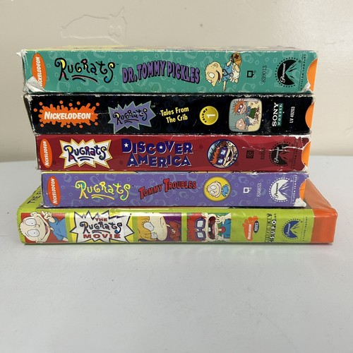RUGRATS Nickelodeon VHS lot of 5 Movies Paramount Viacom Cartoons 90's ...