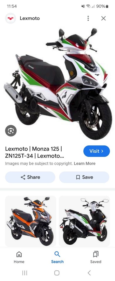 lexmoto monza 125cc Scooter Red/white/green Colour | eBay UK
