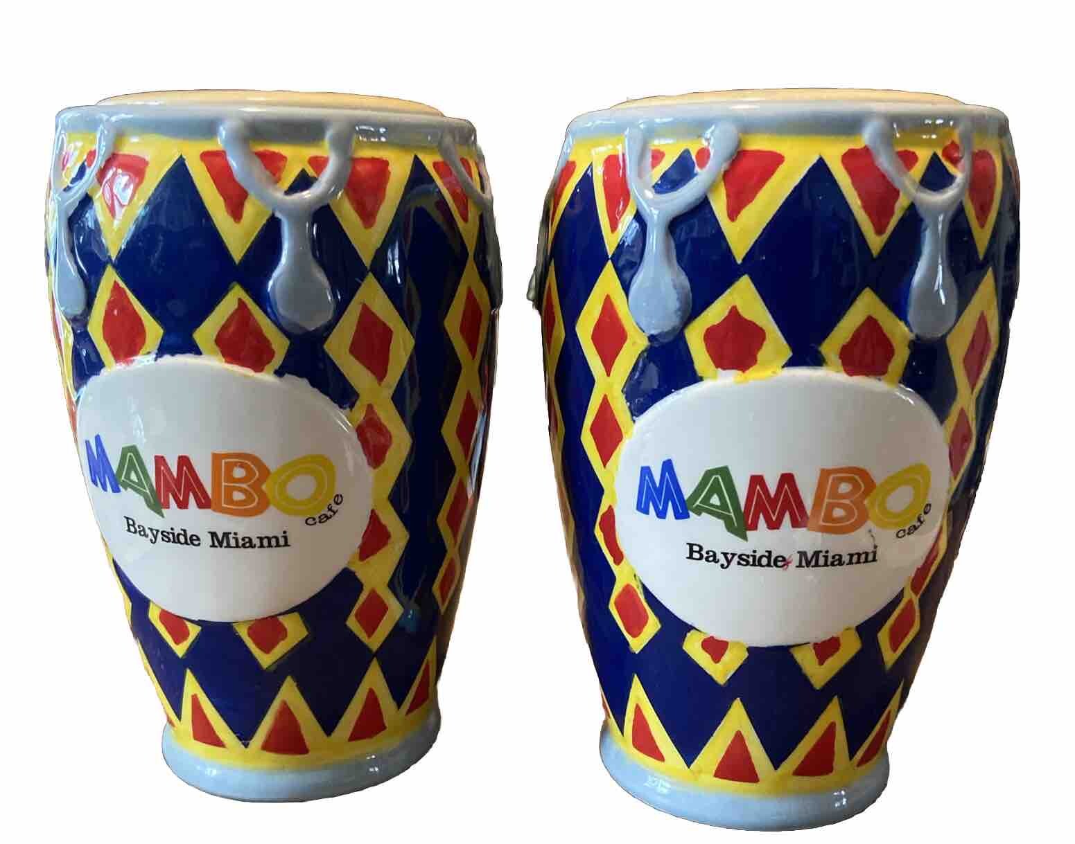 Mambo Cafe Miami Ceramic Bongo Colorful Covered Drink Cup Set Of 2 ...