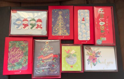 New Papyrus 8 Boxes Christmas Xmas/Holiday/seasons Greetings/Thank You ...