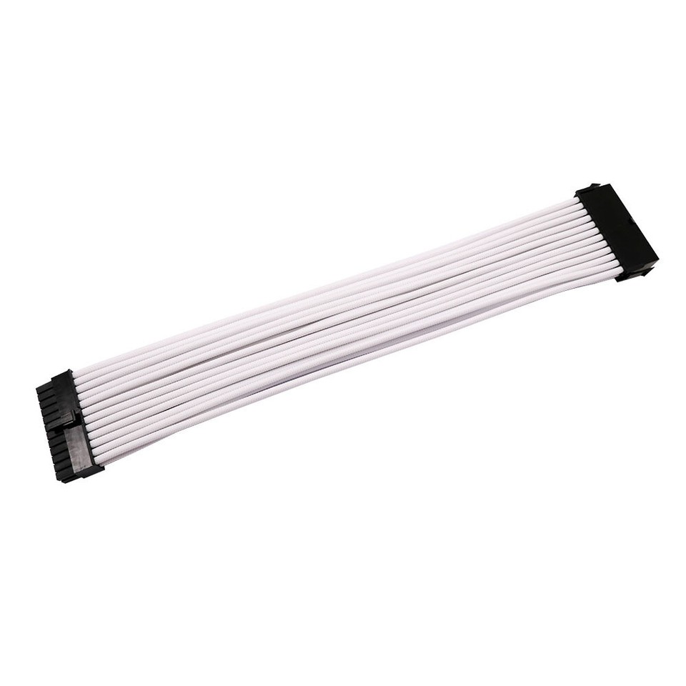 24-pin ATX Motherboard 30cm Pink Sleeved Extension + Cable Combs for ...