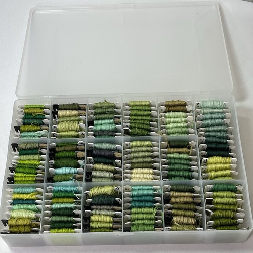 DMC Cross Stitch Floss Lot of 130 New & Used Carded Case Numbered ...