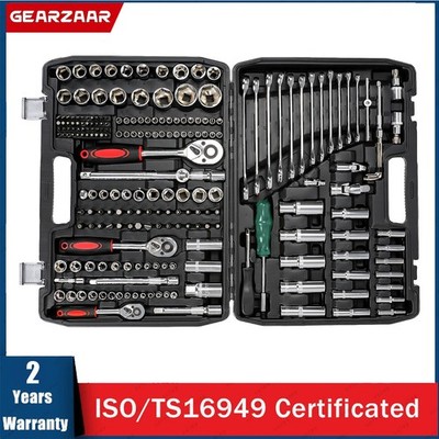 216 pcs socket set Tool box Mechanic Repair Tool Handle Ratchet Spanner ...