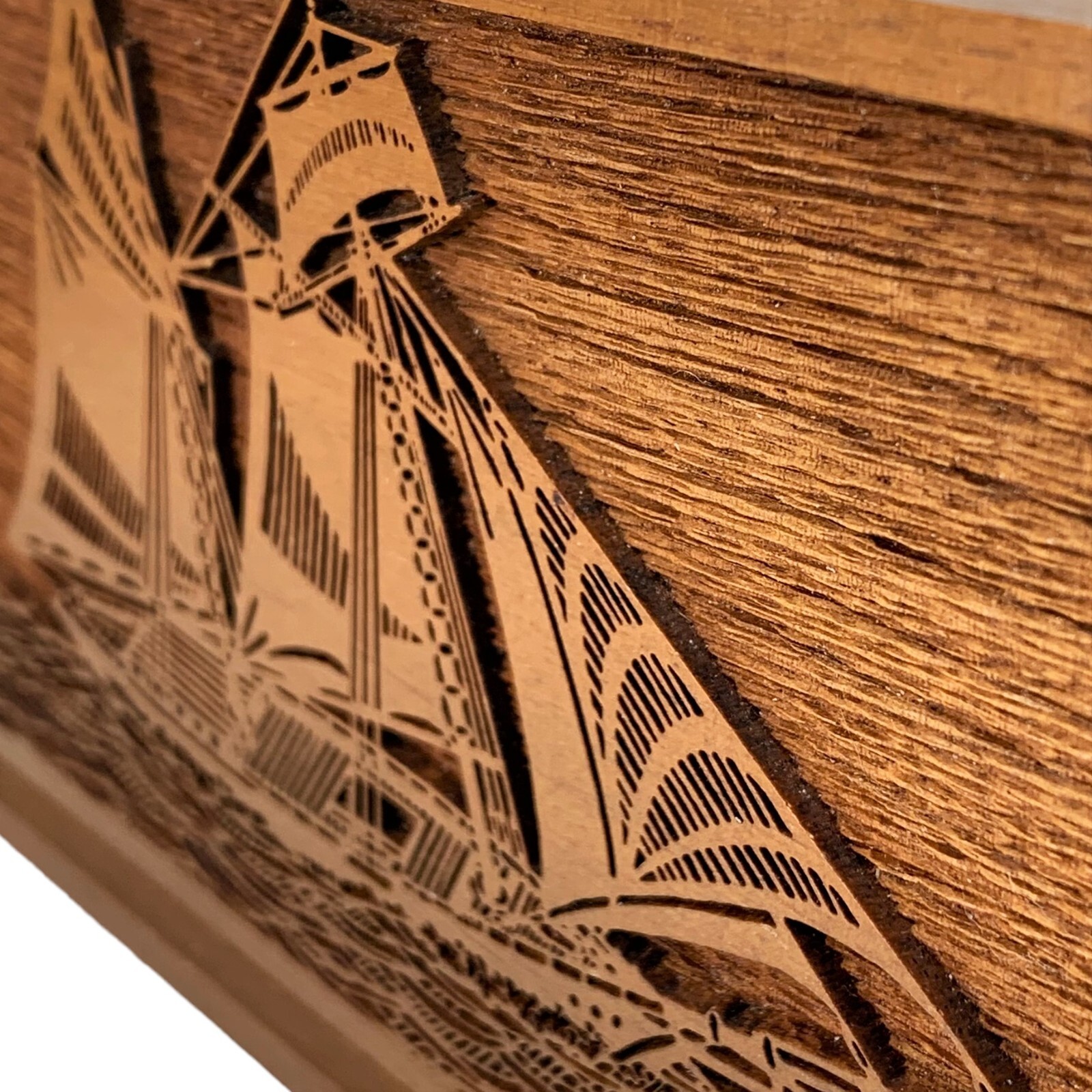 Walnut Wood Laser Engraved Sailboat Napkin Letter Holder Nautical ...