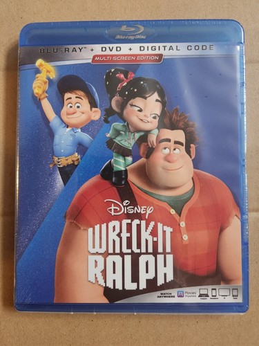 Wreck-It Ralph (Blu-ray, DVD, Digital Code) New Sealed Disney Pixar ...