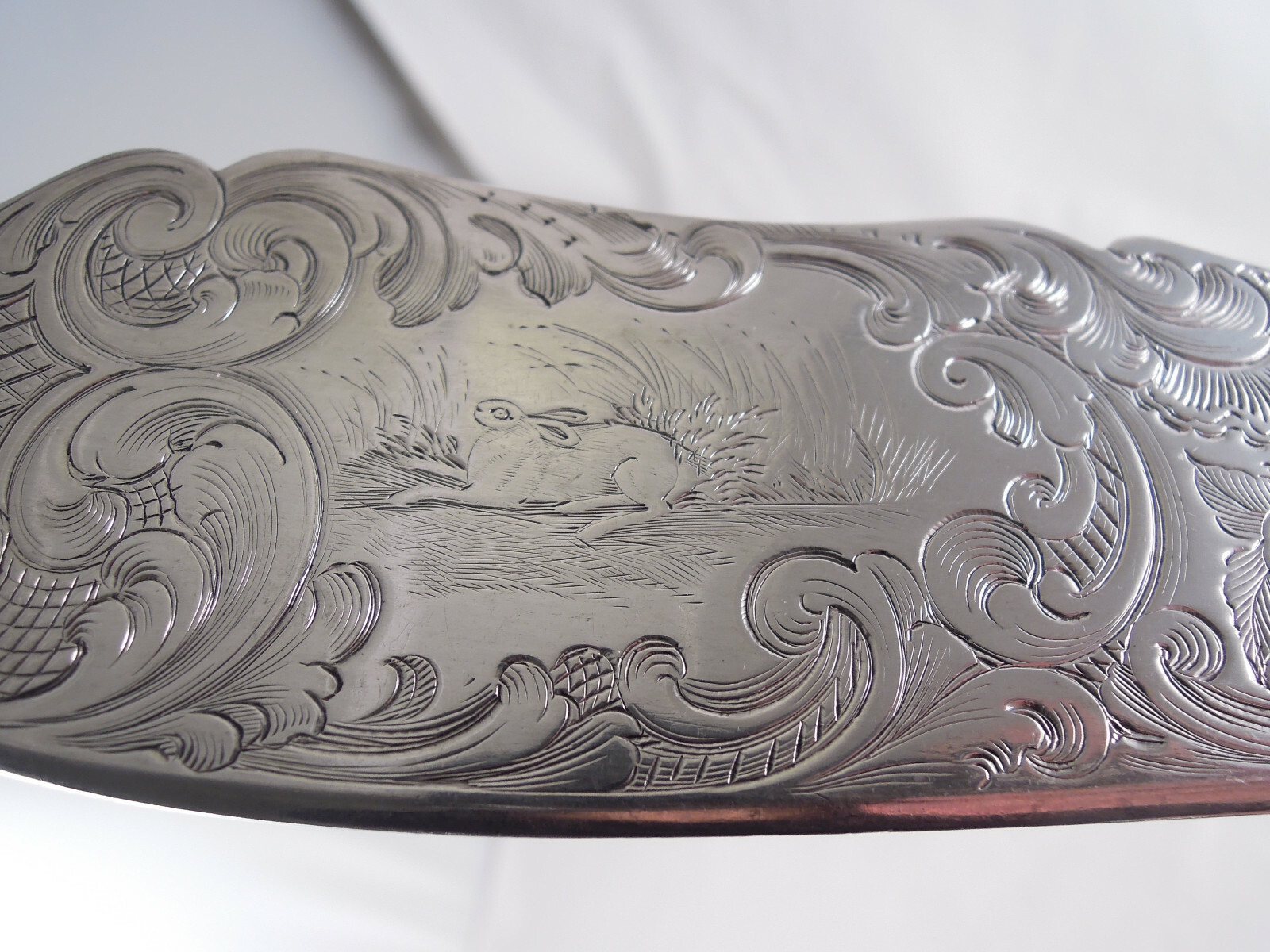 BALL & BLACK BOW KNOT COIN SILVER FISH SERVER RABBIT ENGRAVING NOT ...