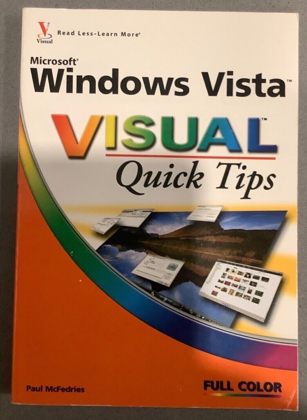 Visual Quick Tips Microsoft Windows Vista Visual Quick Tips | eBay