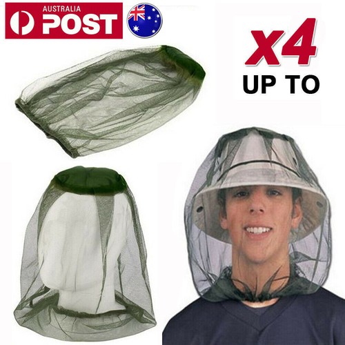 Mosquito Fly Head Net Outdoor Fishing Insect Mesh Hat Bee Bug Mozzie ...