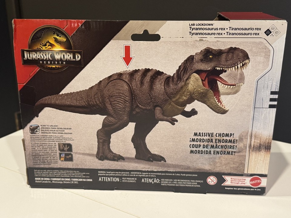 Jurassic World Rebirth Lab Lockdown Tyrannosaurus Rex T-Rex Chomp ...