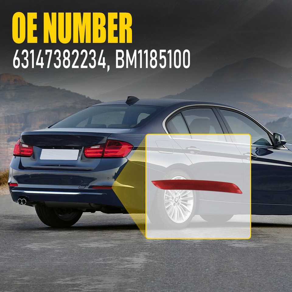 Right Passenger Rear Bumper Reflector Light Lamp Case For 2012-2015 BMW ...