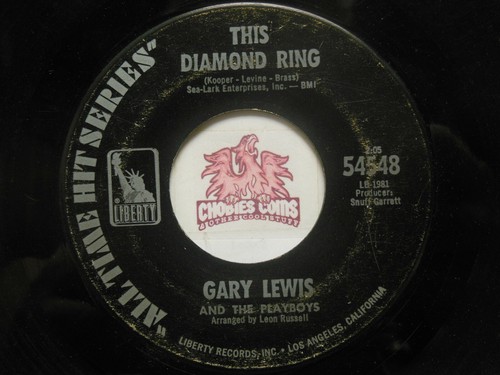 Gary Lewis The Playboys - This Diamond Ring / Count Me In, 45 RPM G+ ...