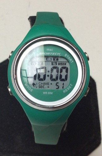 M&C Sportech womens digital watch,rarely worn if ever,desirable color ...