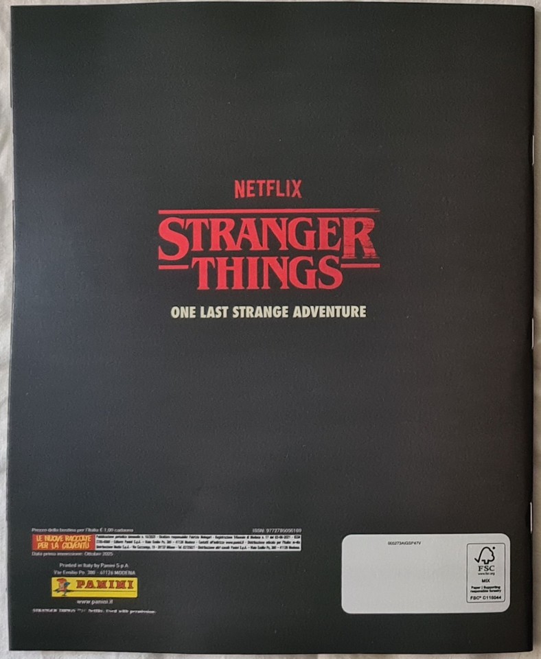 Sticker album vuoto Stranger Things One Last Strange Adventure, Panini ...